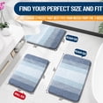 Bath Rug Set 2 Piece Blue 30" X 20" + 24" X 16" Use for Bathroom Vanity ...