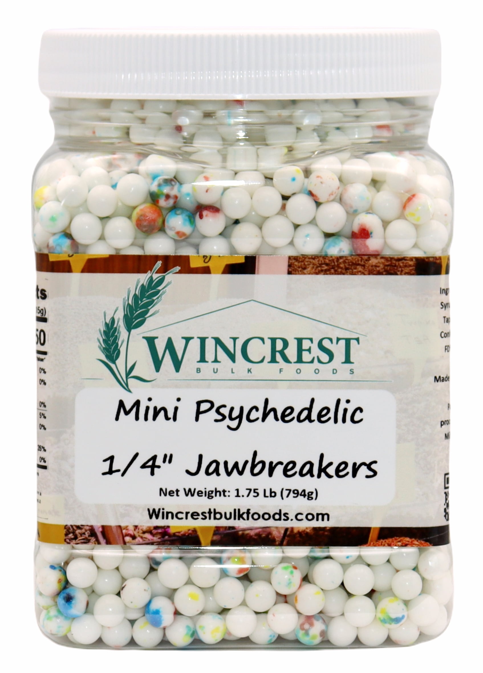 WinCrest Mini 1/4" Psychedelic Jawbreakers - 1.75 Lb Tub - Walmart.com