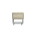 DecMode Black Metal Deep Set Wire Basket Storage Cart with Wheels and ...