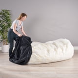 Noble House Logan Bean Bag Chair, Black - Walmart.com