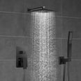 Osoeri Shower System Rainfall Shower Faucet Set Black 10 Inches High
