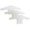 Bambini White Long Sleeve Side Snap Shirt With Mitten Cuffs, 3pk (Baby ...