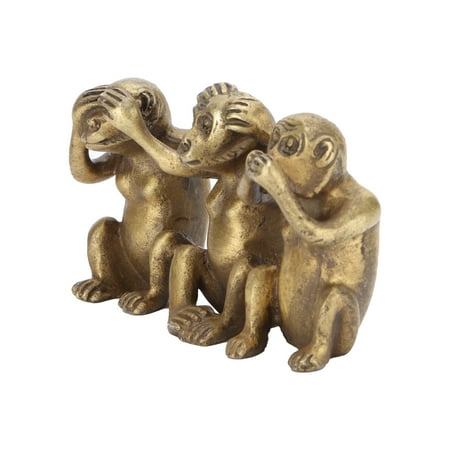3 Wise Monkeys Statues, Three Monkeys Statue Animal Sculptures 3.0 X 1. ...