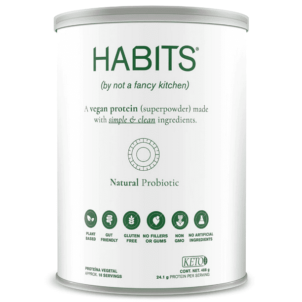 Proteína Vegana HABITS Polvo Natural Probiotic 488g | Bodega Aurrera en ...