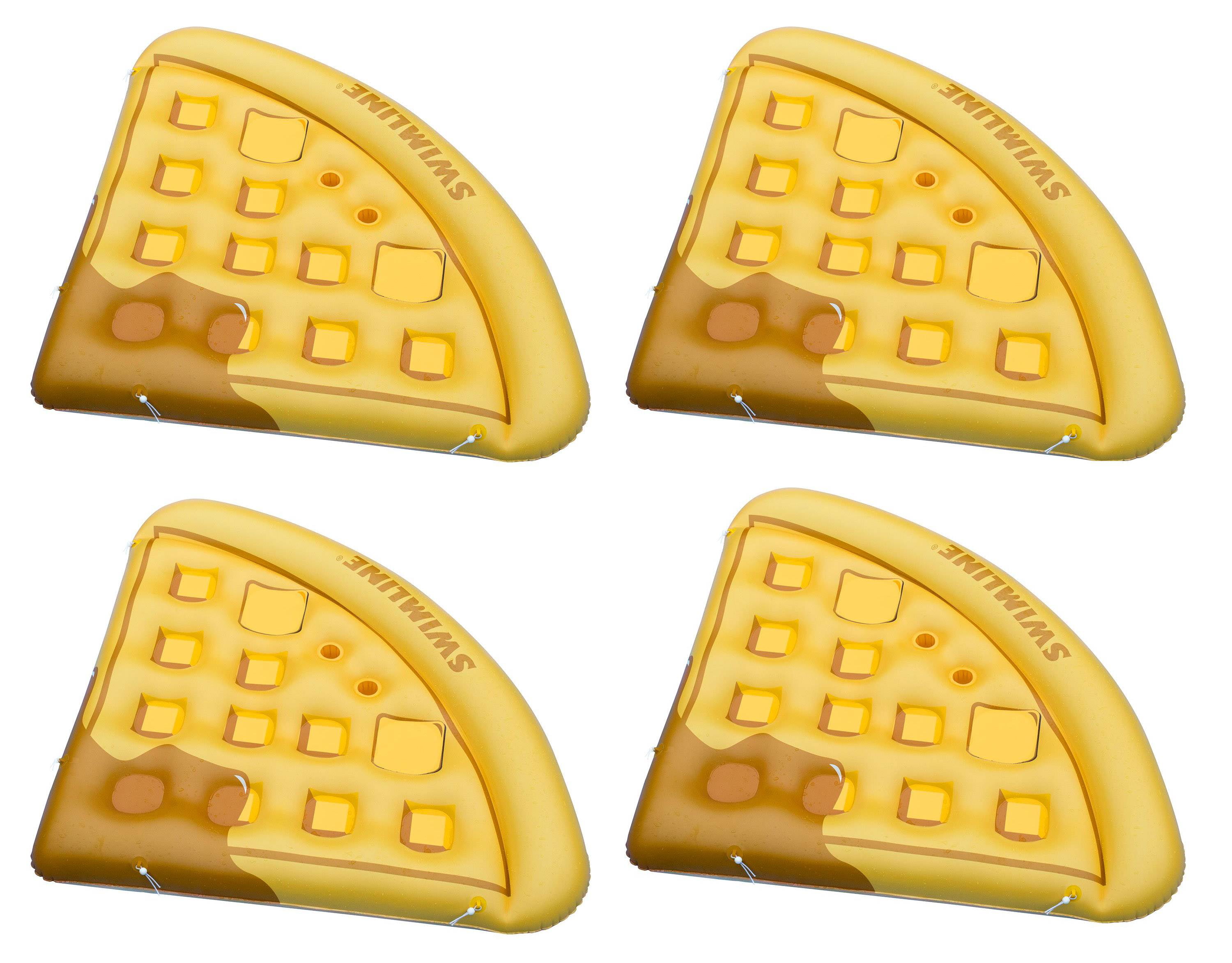 Swimline Inflatable Waffle Floating Lounger Raft for Swimming Pool (4 ...