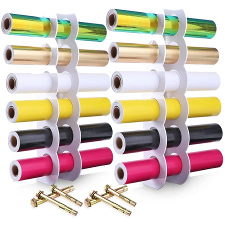 HUACA Vinyl Storage Rack Wall Mount, 2 Pack Acrylic Organizer Display ...