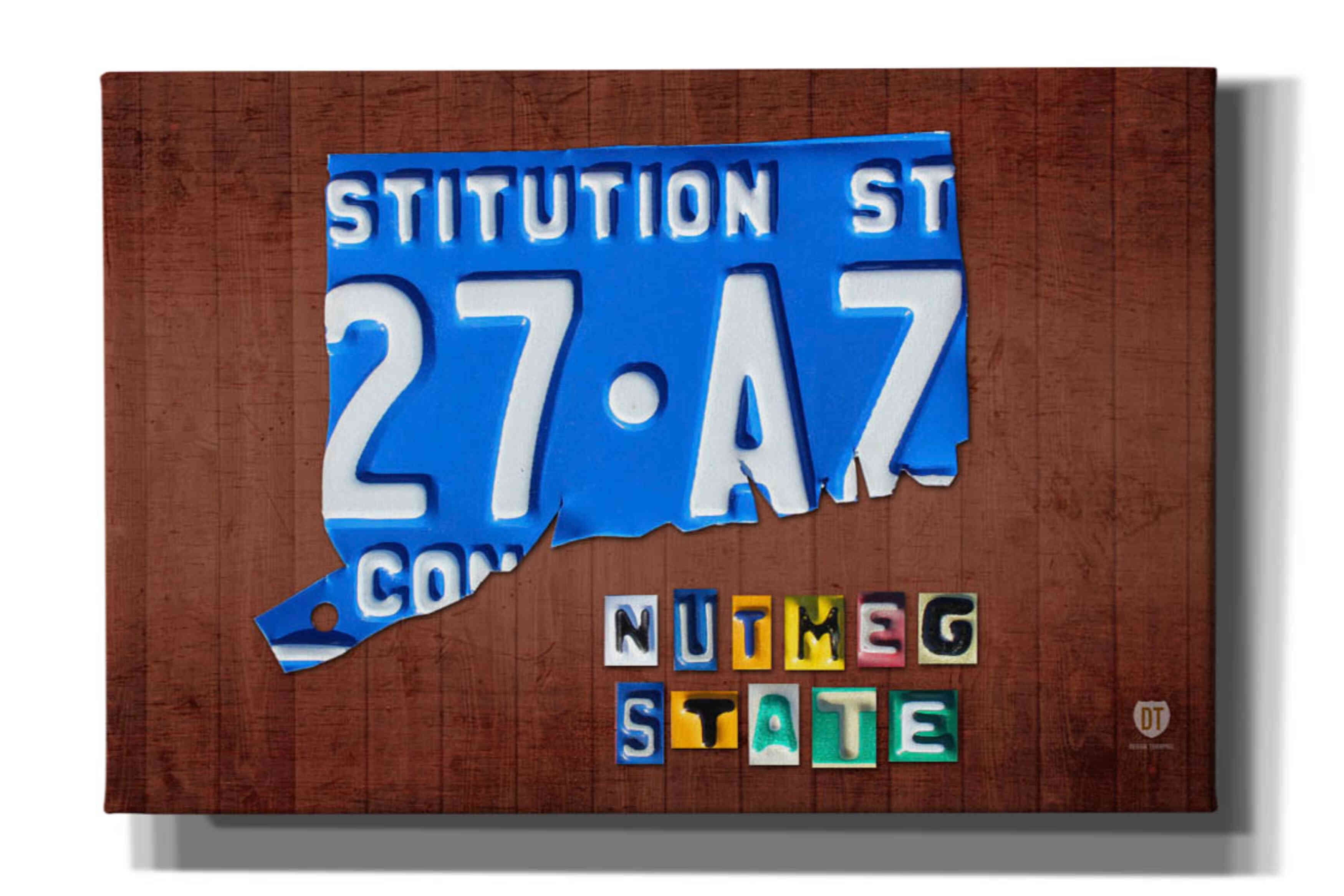 Epic Graffiti 'Connecticut License Plate Map' by Design Turnpike ...