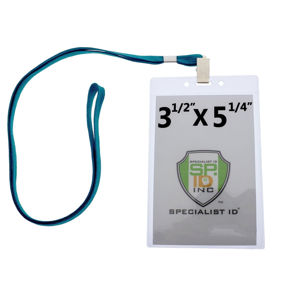 10 Pack - Clear Vertical Large 4x6 Credential ID Badge Holders (3 1/2 x ...