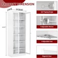 AQY Kitchen Pantry Cabinet,73" Tall Pantry Storage Cabinet with Doors ...