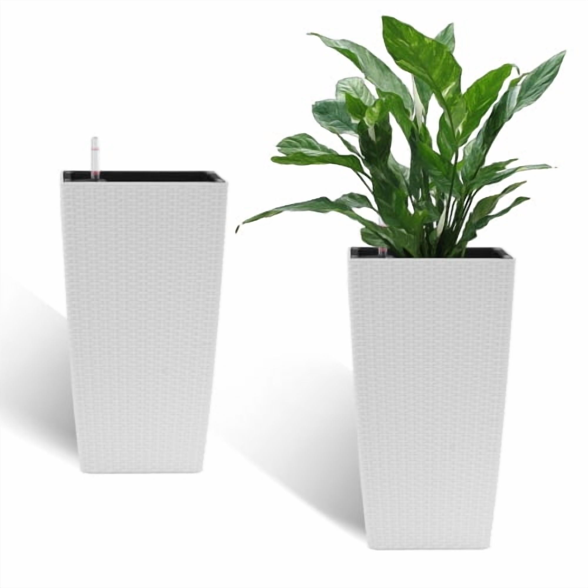 Click here for Unbranded Set Of 2 Self-Watering Planters - Square... prices