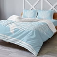 4 Piece Duvet Cover Set Twin, Light Blue Marine White Coral Soft ...