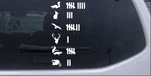 Keeping Count Roadkill Animals Car or Truck Window Decal Sticker ...