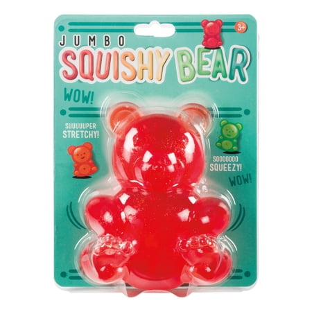 Toysmith Jumbo 5-1/2 inch Squishy Stretchy Bear, Assorted Colors, Multi ...