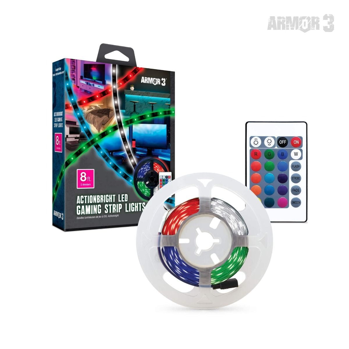 Armor3 ActionBright” LED Game Room Strip Lights (8 ft.) For Decor ...