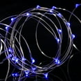 Kohree Fairy String Lights Battery Operated Waterproof 50 LED Blue ...
