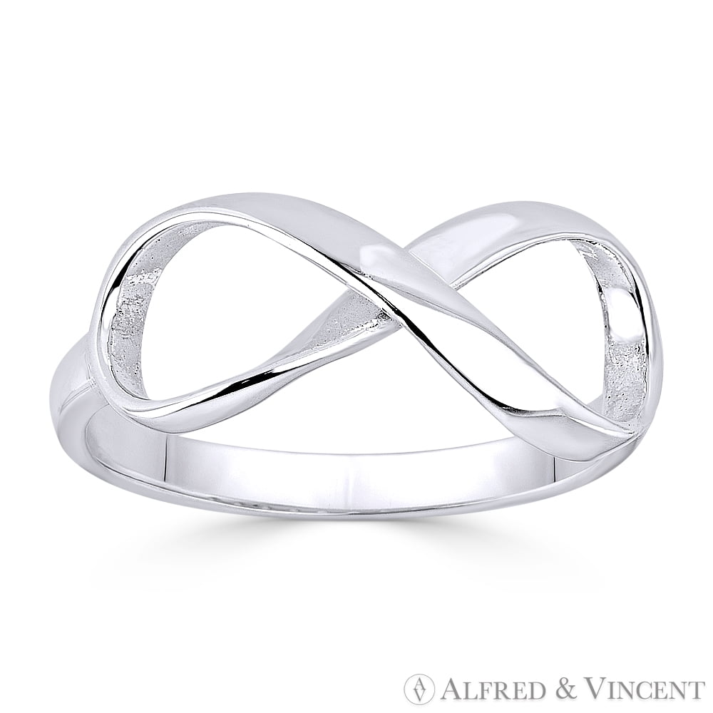 Infinity Symbol / Figure 8 Charm Stackable Ring in .925 Sterling Silver ...