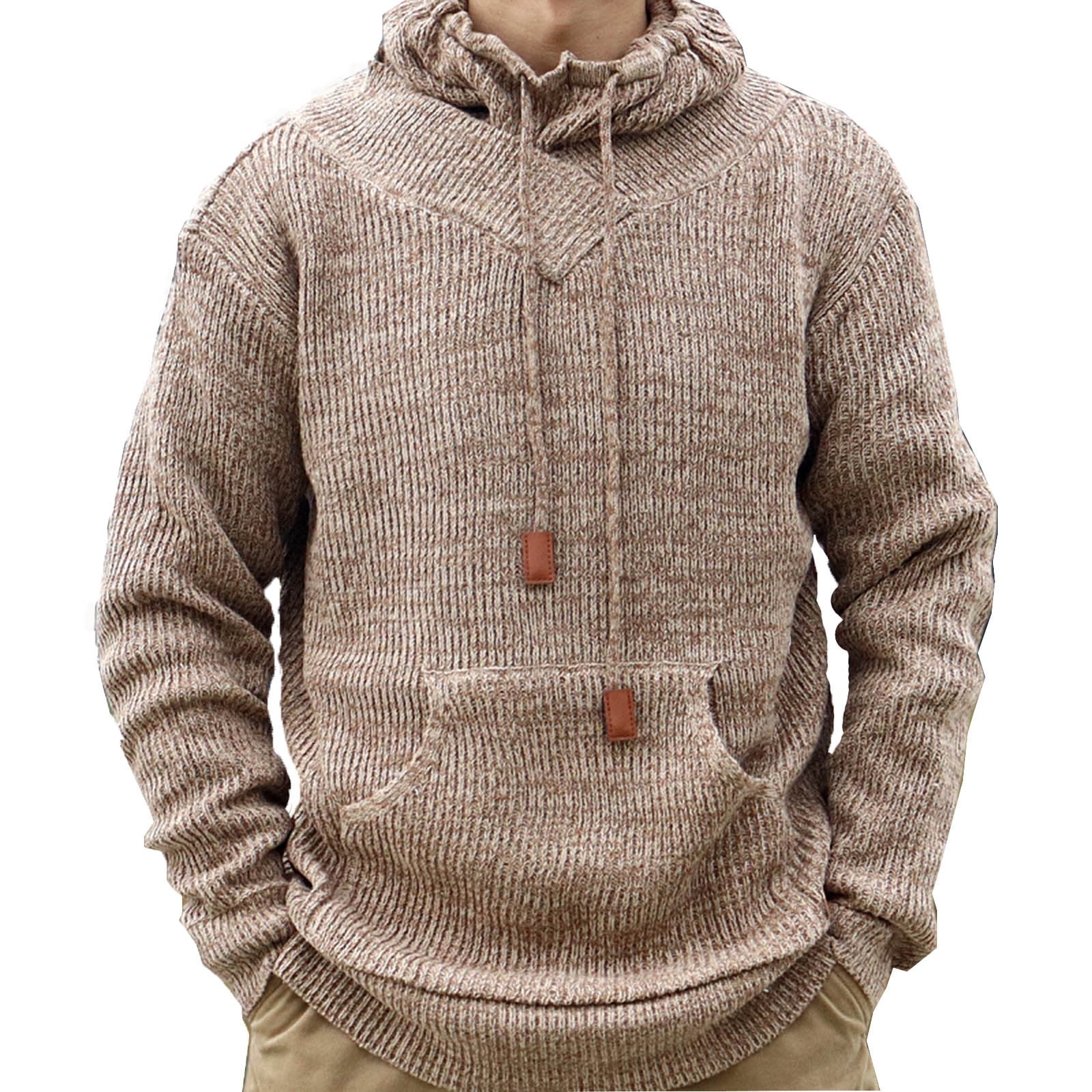 Men Winter Fallow Pullover Jacket Long Sleeve Heaps Collar Brocade ...