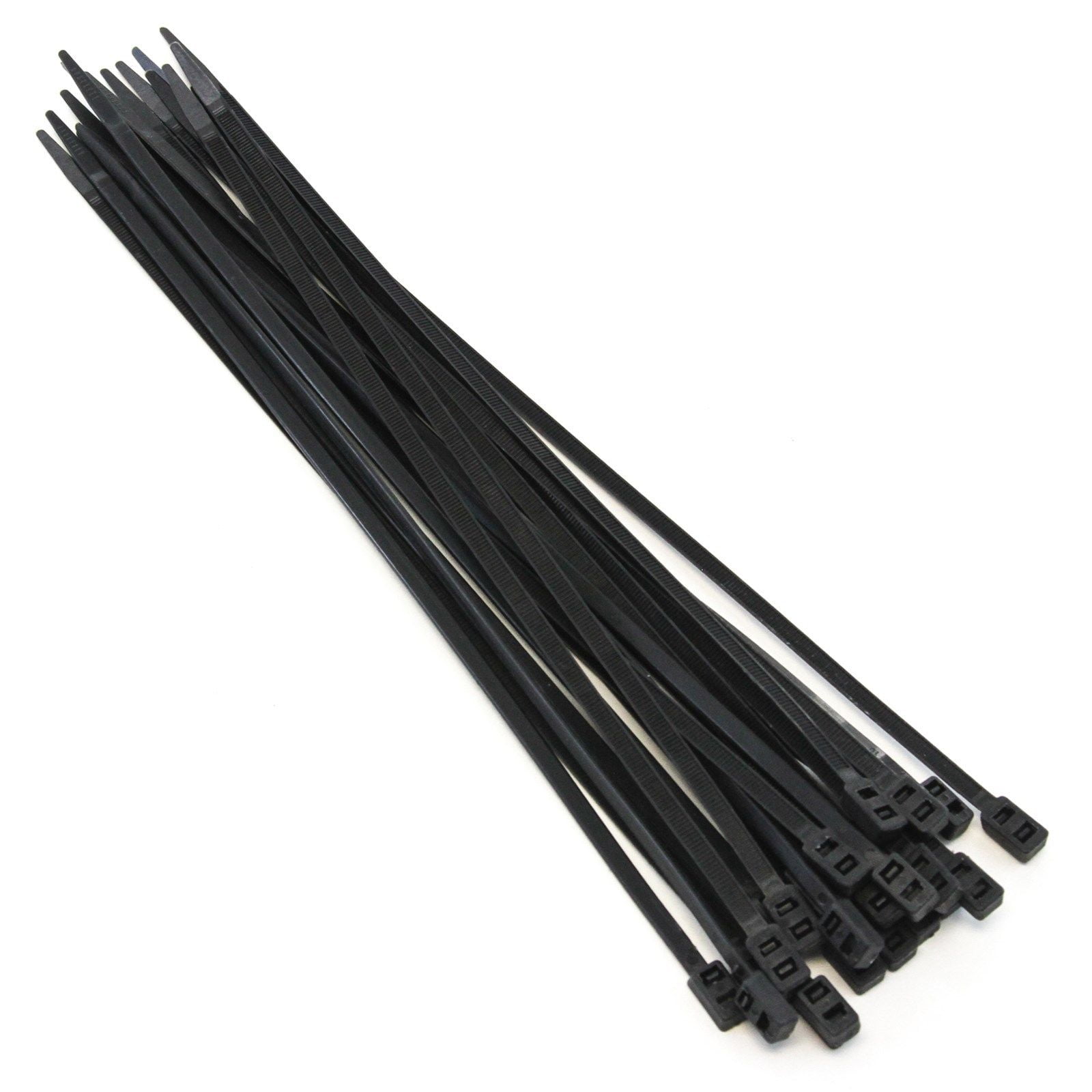 Red Hound Auto 25 pcs Black 12 inches Double Loop Double Head 50 lbs ...