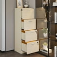 Dextrus 4-Drawer Wood File Cabinet with Lock,15.8" Deep Vertical Filing ...