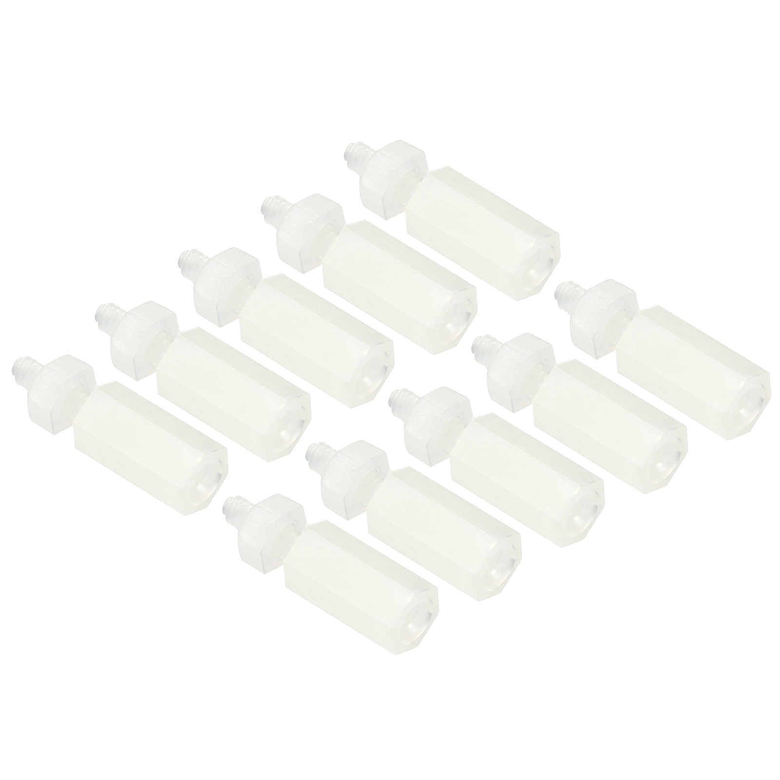 Uxcell M2x8+6mm Nylon Hex Spacer Standoffs PCB Standoff Screws Nuts ...