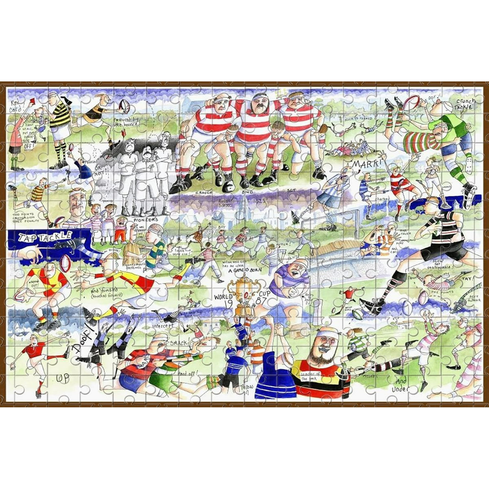 Click here for Wipblak Comical Rugby By Tim Bulmer 1000 Piece Puz... prices