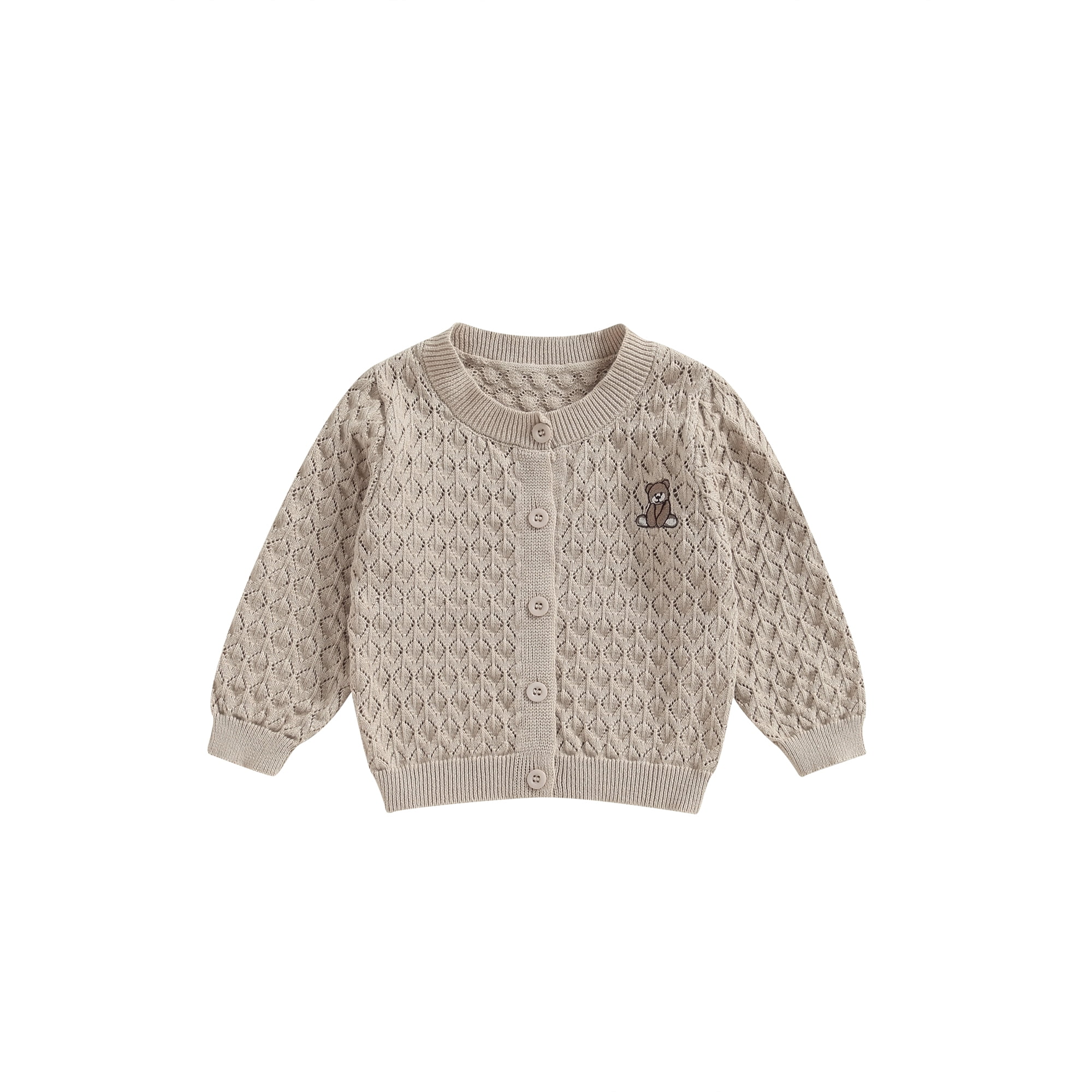 Click here for Fortune Baby Girl Knitted Cardigan 0-3 Years Bear... prices