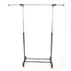 Zimtown Adjustable Rolling Clothes Rack Single-Bar Rail Hanging Garment ...