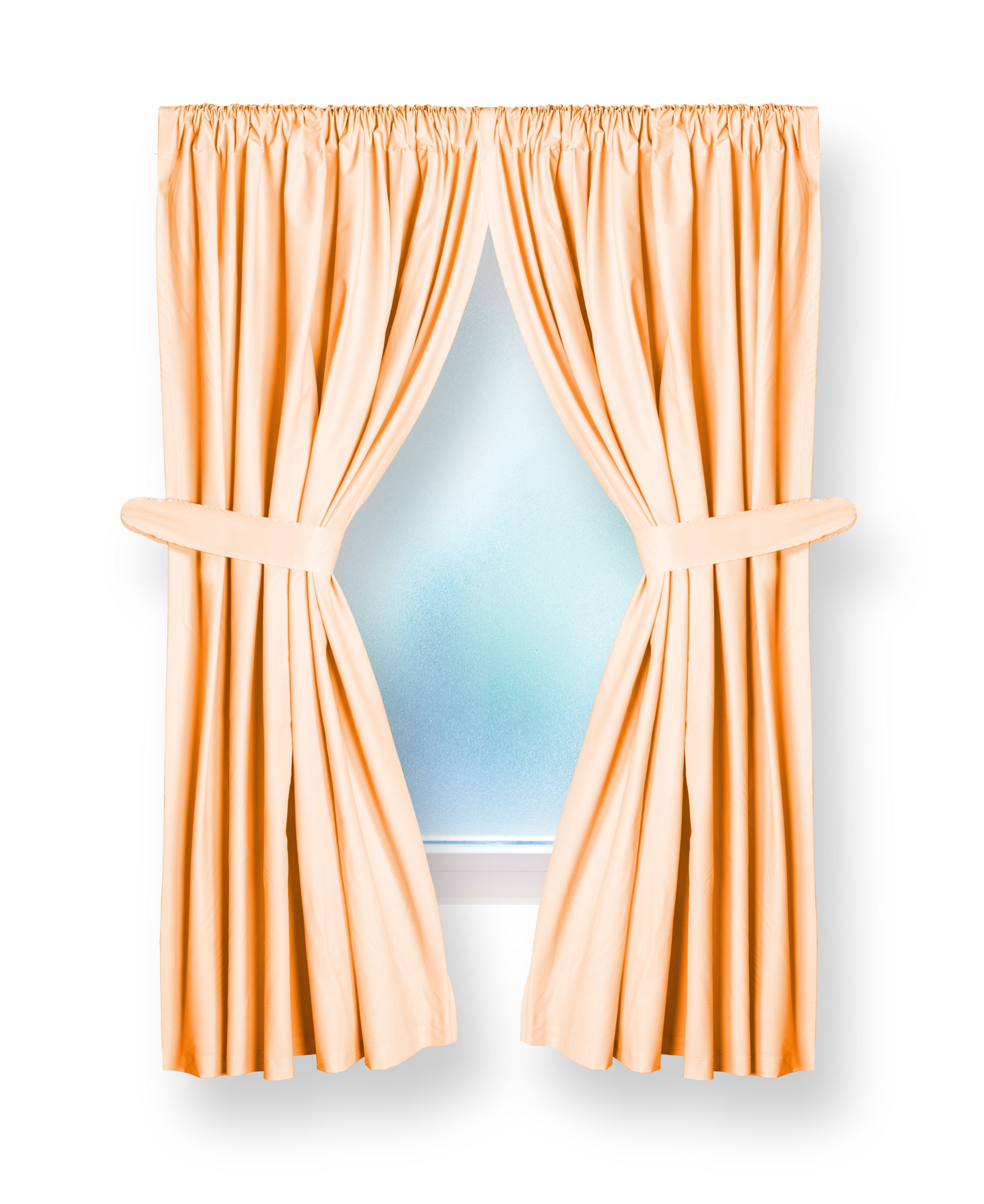 BetterBath Heavy Vinyl Window Curtain with Tie-Backs (36" x 45 ...