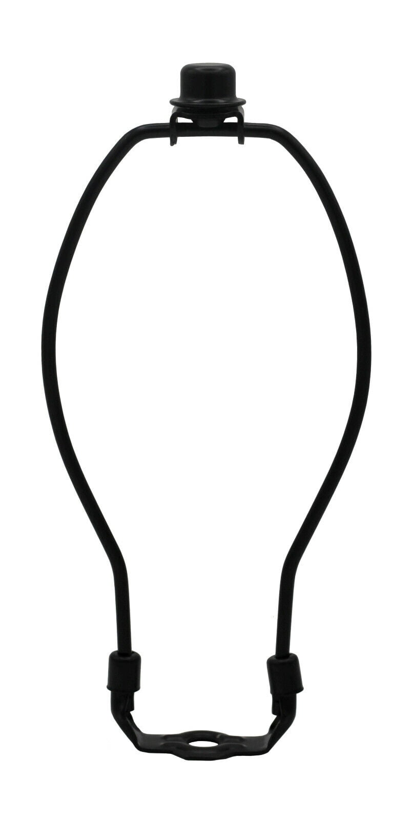 8" Regular Weight Lamp Harp, Finial and Harp Base Set, Black Finish ...