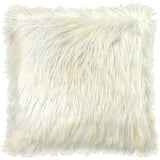 Mainstays Flokati Decorative Throw Pillow, 16" x 16", Beige, Square, 1 ...