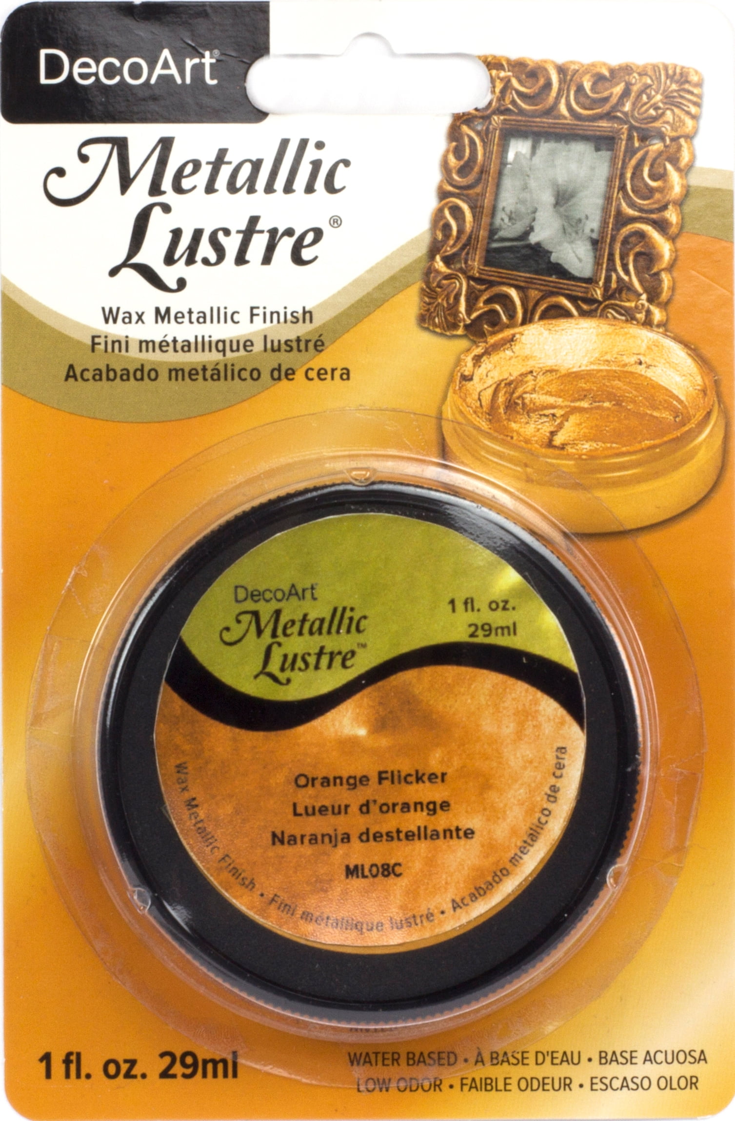 Metallic Lustre Wax Finish 1oz-Orange Flicker - Walmart.com - Walmart.com