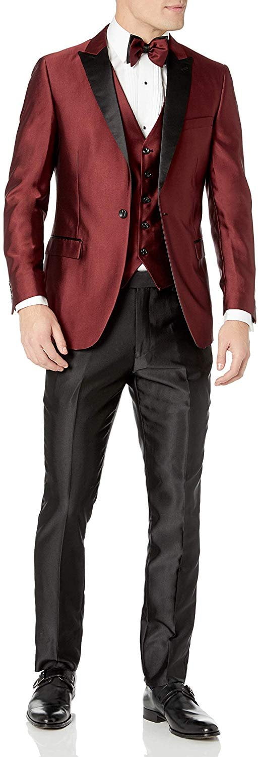 Adam Baker by Needle & Stitch Mens Tux-Shark 3-Piece Slim Fit Tuxedo ...