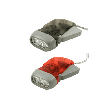 Clear Hand Crank Flashlight, 2 Pack Squeeze Clockwork Torches for Kids ...