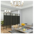Folding Room Divider 6 Panel, Portable Privacy Screen Wave Fiber ...