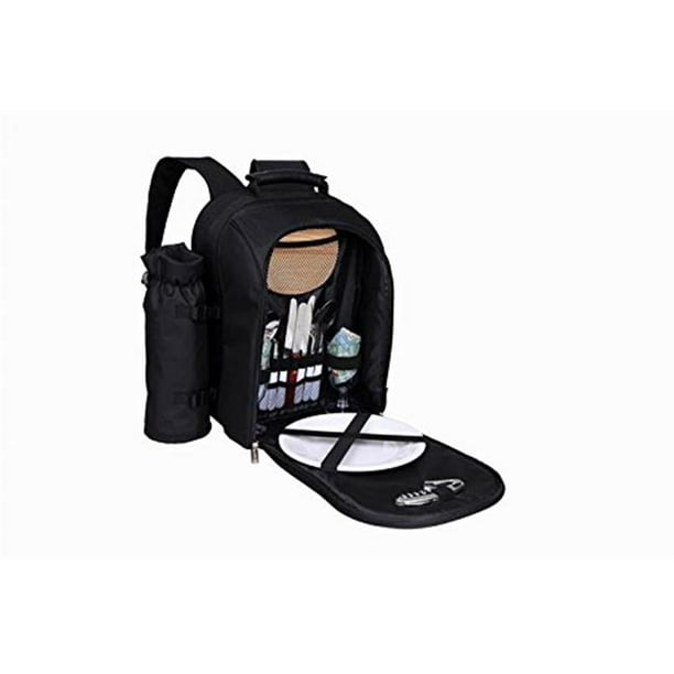 Picnic Gift 1030-BK Alpine-Two Person Picnic Pack with Wine Tote ...
