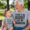 There's No Buddy Like My Grandson Matching Grandpa And Grandson Shirts ...