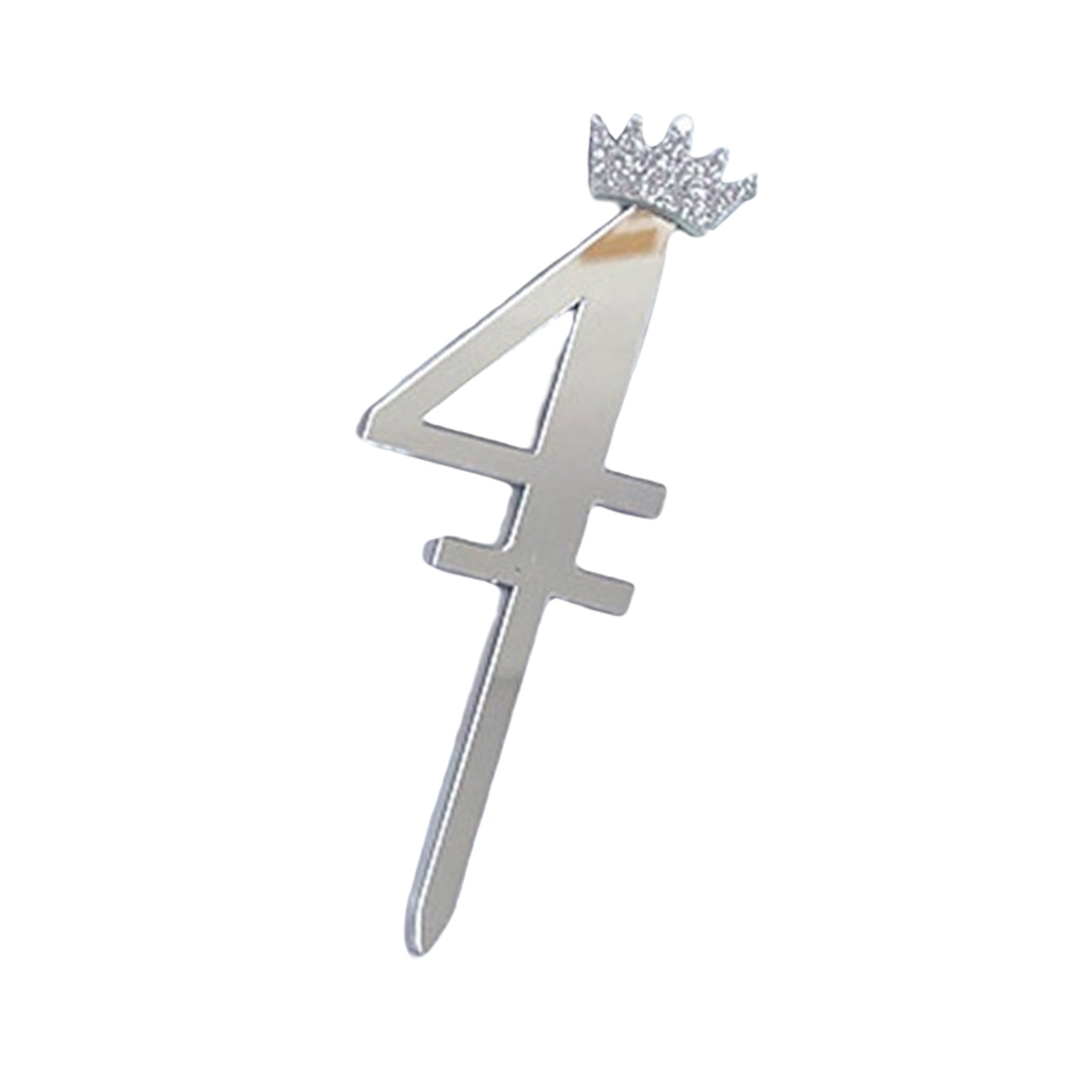 Kripyery Cake Numeral Topper Crown Style Dazzling Acrylic Number Cake ...