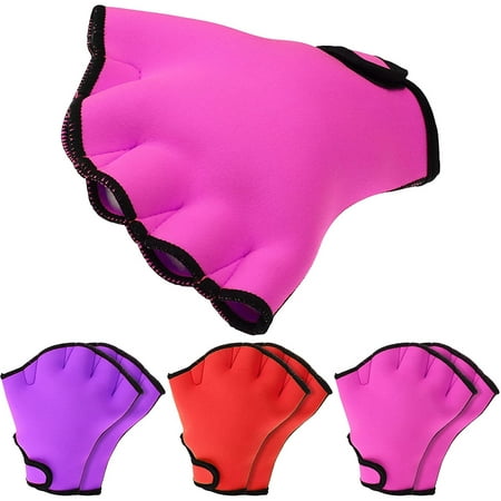 3 Pairs Aquatic Gloves Swim Training Gloves Waterproof Webbed Swimming ...