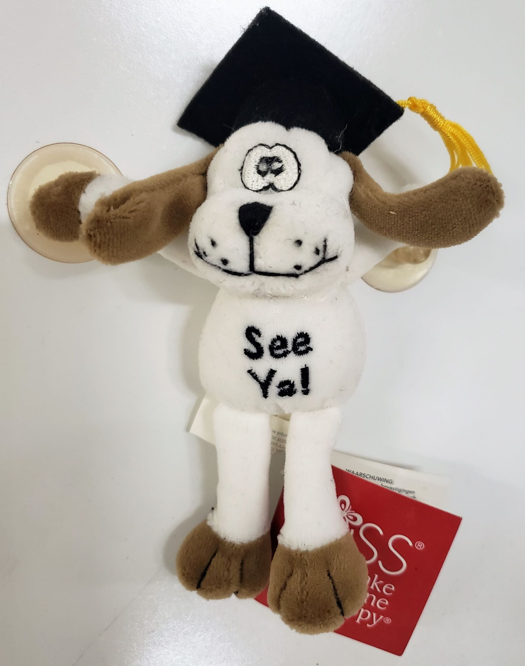 Russ Berrie Graduation Goofy Dog "See Ya!" With Suction Cups 5-inch ...
