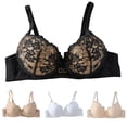 COMVALUE Lace Bra for Womens Thin Ultra-Soft Comfy High Support ...