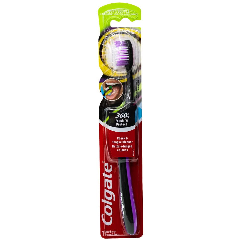 Colgate 360 Fresh N' Protect Toothbrush, Ultra Compact, Soft (Colors ...