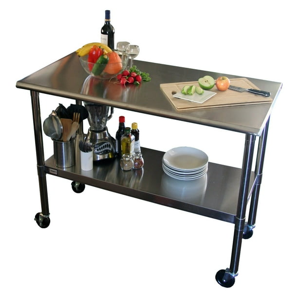 Narrow Stainless Steel Table