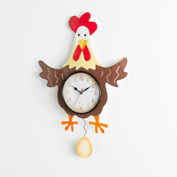 Pendulum Wall Clocks - Rustic Farmhouse Kitchen Clock - Rooster ...