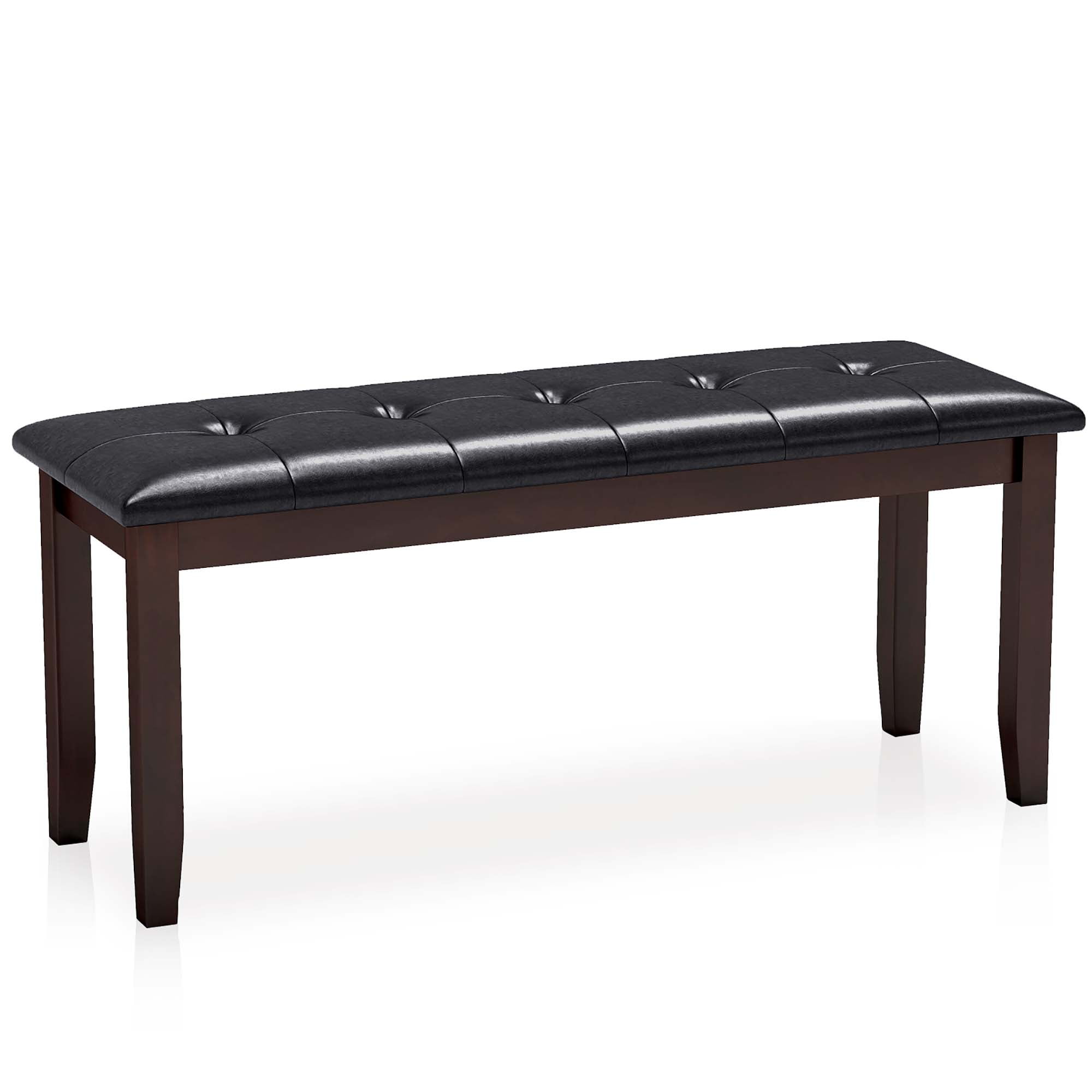 Click here for Gymax Upholstered Pu Dining Room Bench Solid Wood... prices