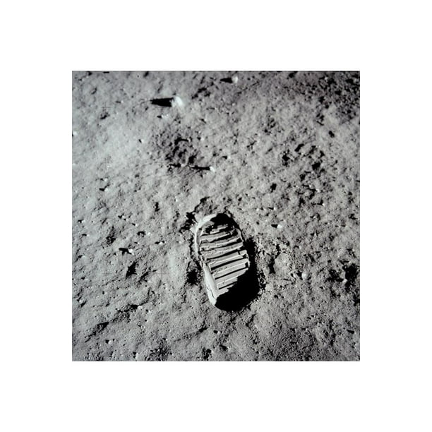 First Footprint On The Moon Neil Armstrong Photo Photograph Thick Paper ...