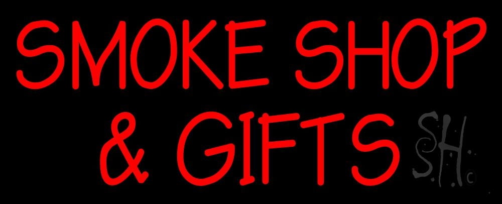 Red Smoke Shop And Gifts LED Neon Sign 10" Tall x 24" Wide - inches ...