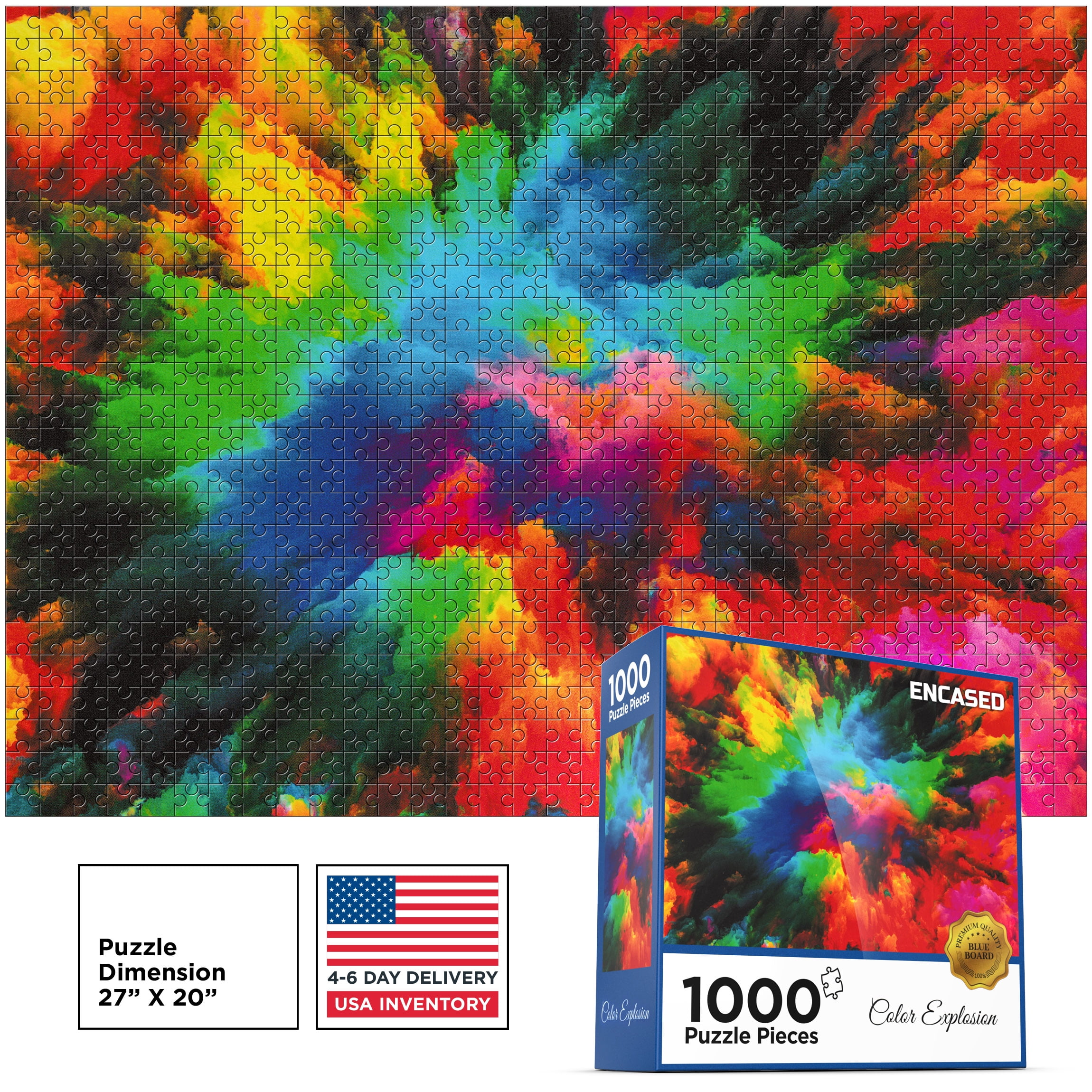 JigFun 1000 Piece Puzzle for Adults / Teen - Large Jigsaw Puzzle Color ...