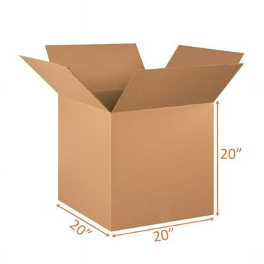 UOFFICE Pack of 10 Corrugated Shipping Boxes 20" x 20" x 20" Cube Boxes ...