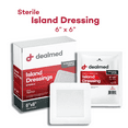 Dealmed Bordered Gauze 6" x 6" Island Dressing, Individually Wrapped ...