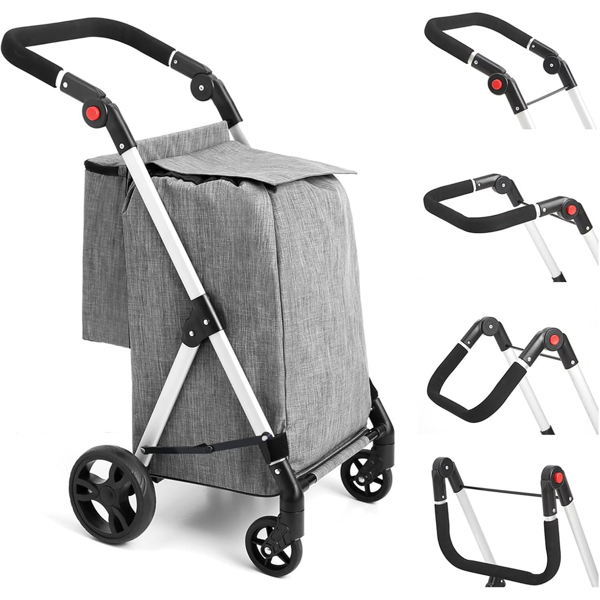 Click here for Leuya Abc Grocery Trolley  4 Wheel Shopping Trolle... prices